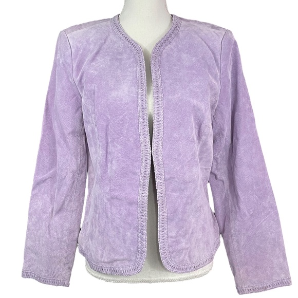 Coldwater Creek | Jackets & Coats | Genuine Suede Jacket M Lavender ...